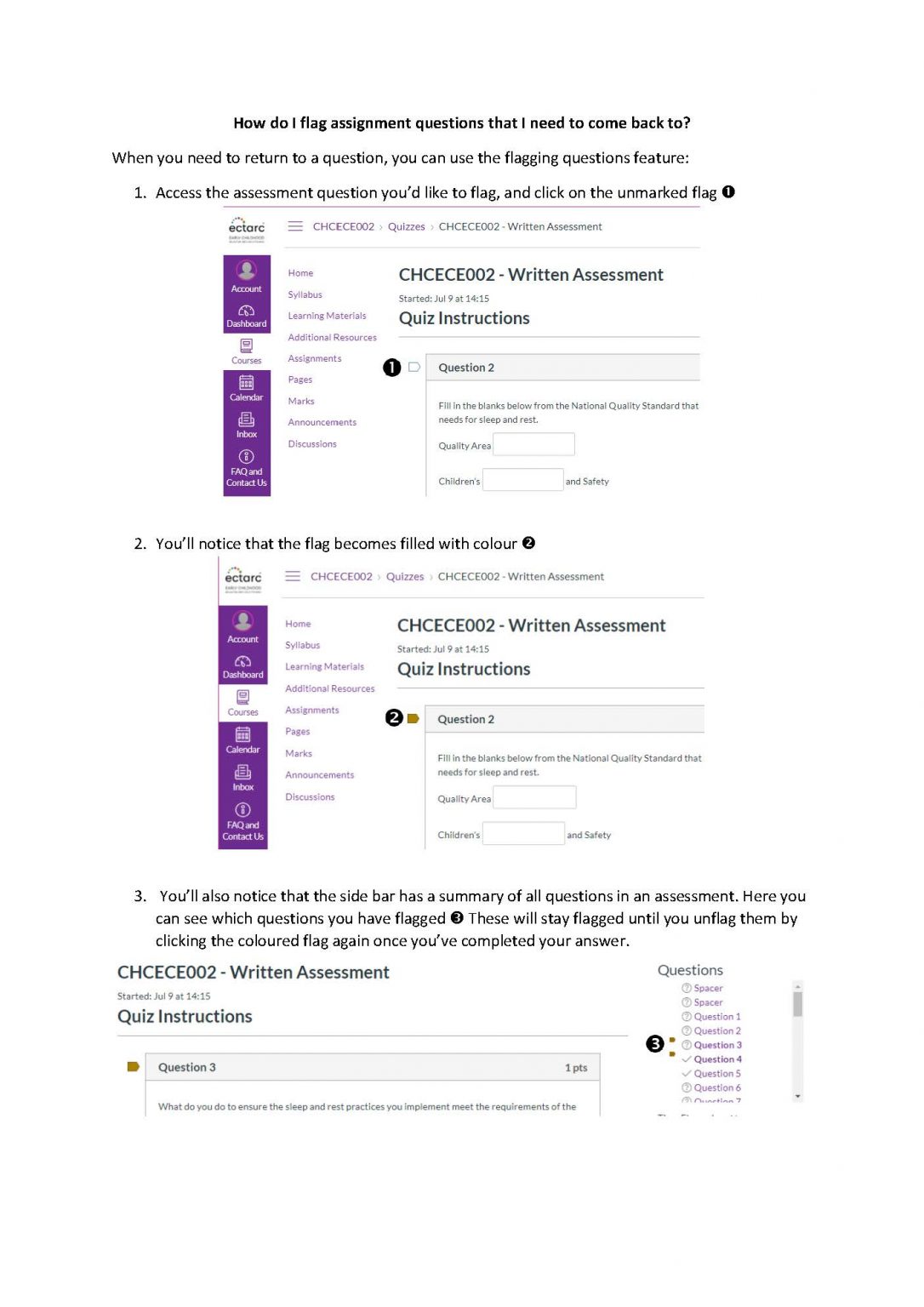 ECTARC Training Portal FAQs (Training and Assessment) - ECTARC